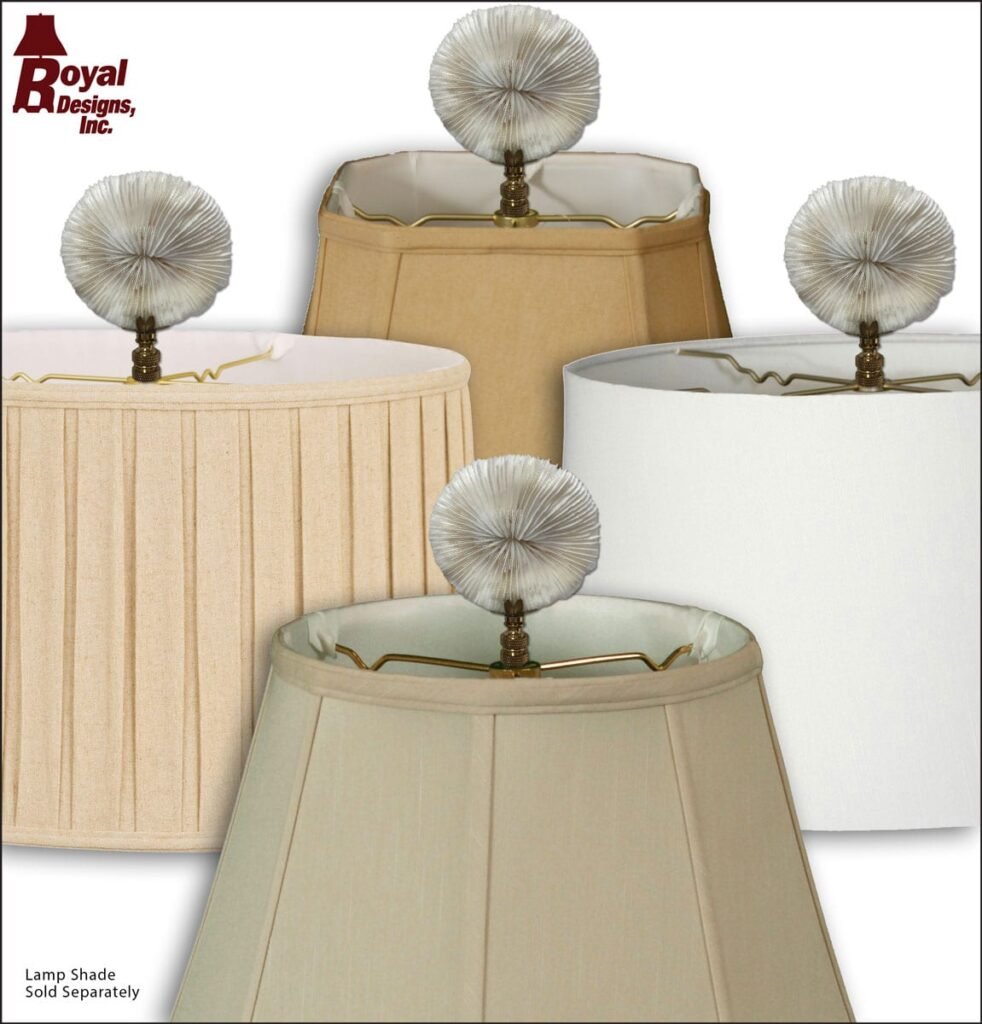 Royal Designs Natural Coral Lamp Finial, White Mushroom Coral on ...